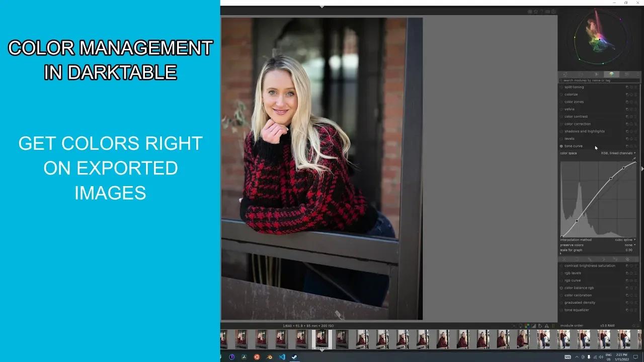 Color Management Darktable Tutorial