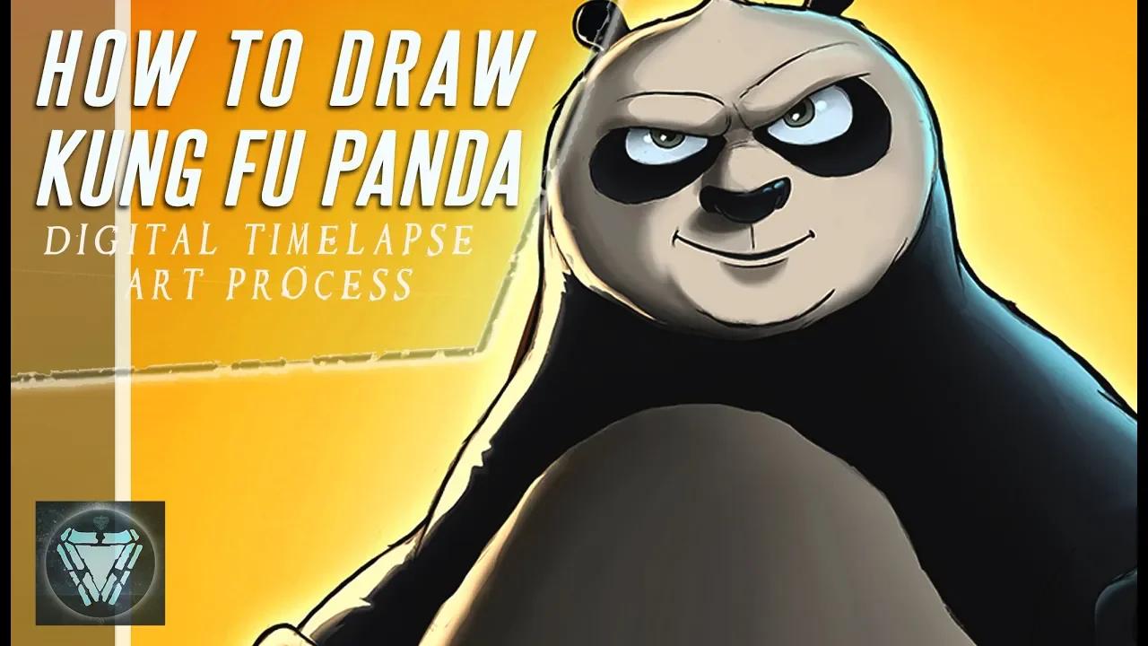 HOW TO PO (DRAW KUNG FU PANDA) IN PHOTOSHOP | Digital Art Process