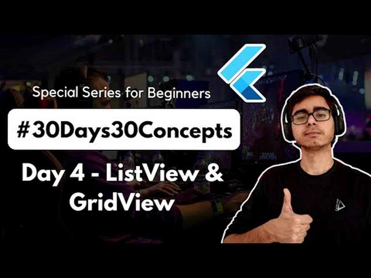 ListView and GridView in Flutter | 30DaysOfFlutter | Flutter Complete ... ListView and GridView in Flutter | 30DaysOfFlutter | Flutter Complete ...
