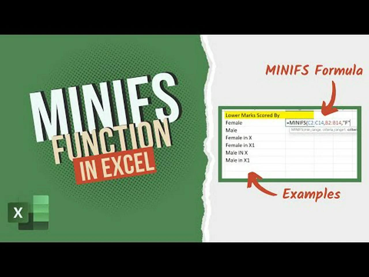 How to Use the MINIFs Function in Excel | With Examples 🔥🔥🔥