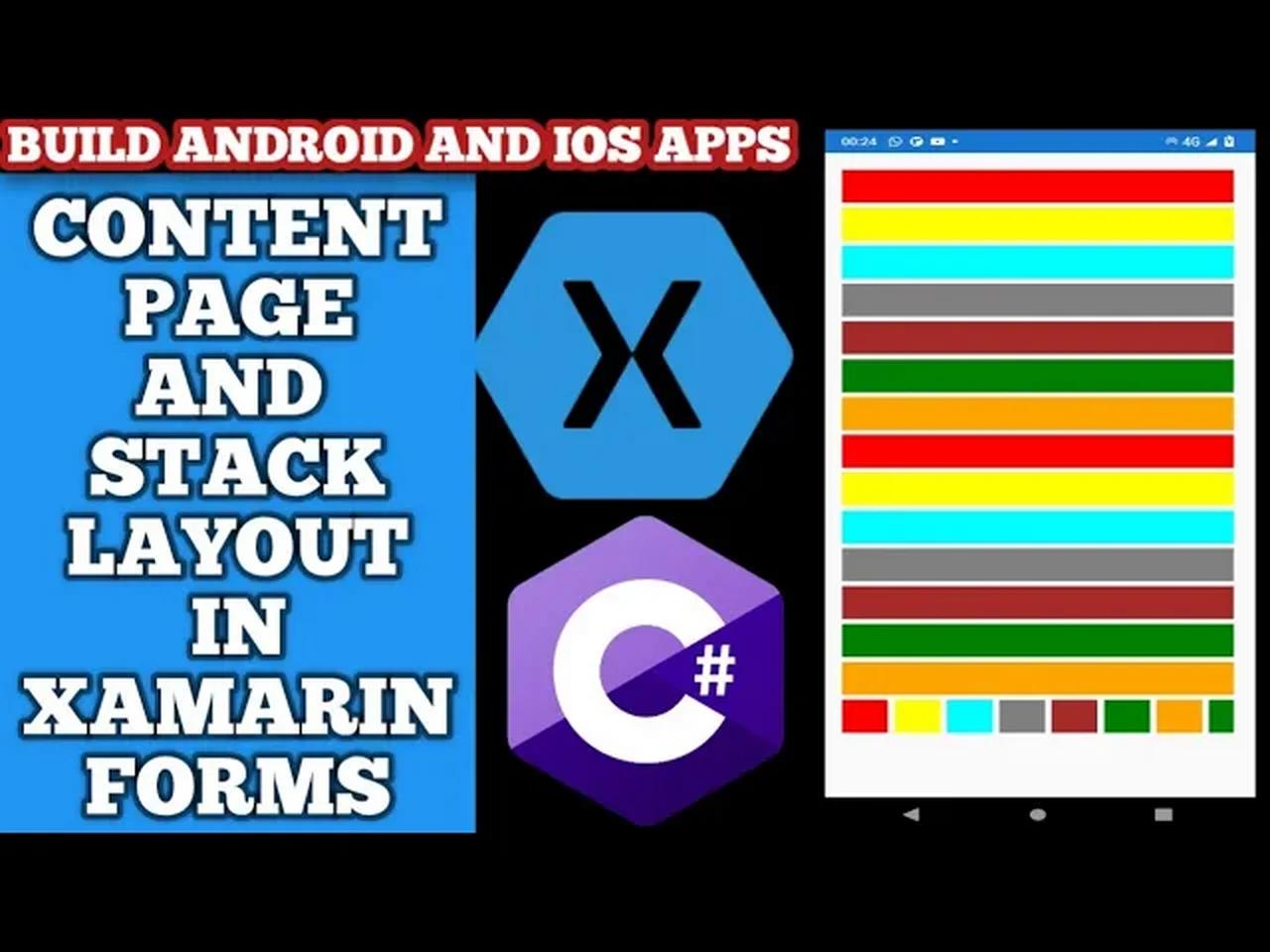 Stack Layout And Content Page In Xamarin Forms Xamarin Stacklayout