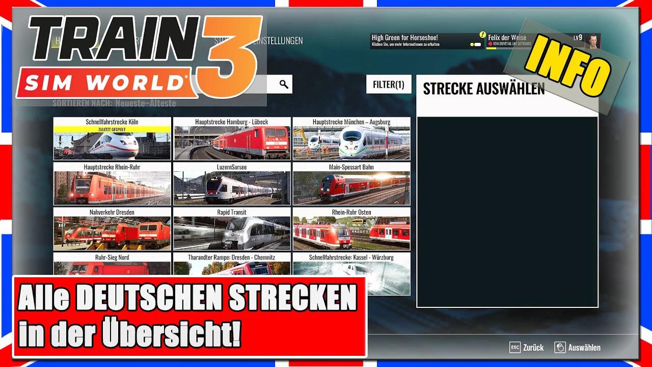 Train Sim World 3 | Alle DEUTSCHEN STRECKEN für TSW 3 | DLC | TSW3 [Info]