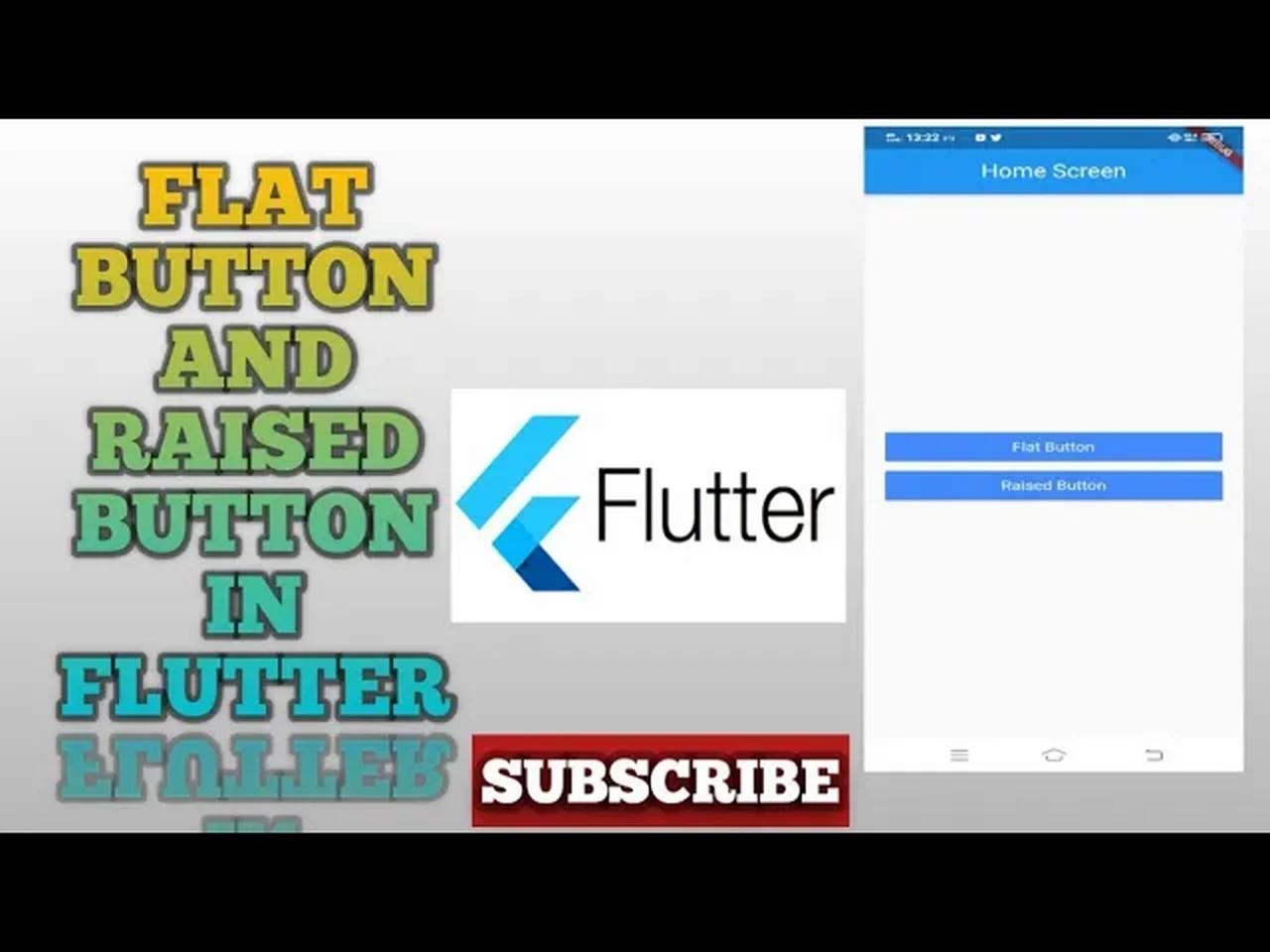 Flutter Raised Button and Flat Button | RaisedButton & Flat Button Flutter Tutorial | #1