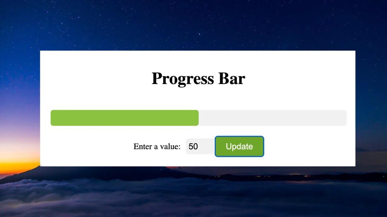 How To Create A Progress Bar With Javascript Html And Css