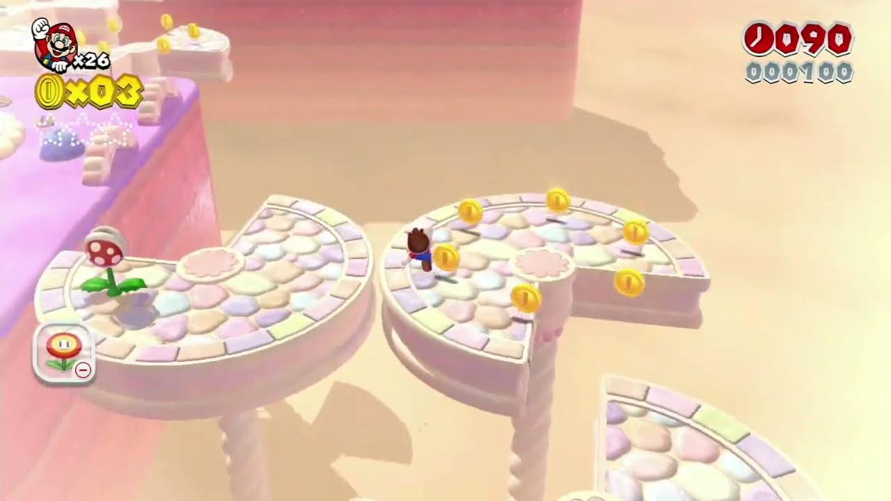 Super Mario 3D World | World 3-4 - Pretty Plaza Panic - World 3-A ...