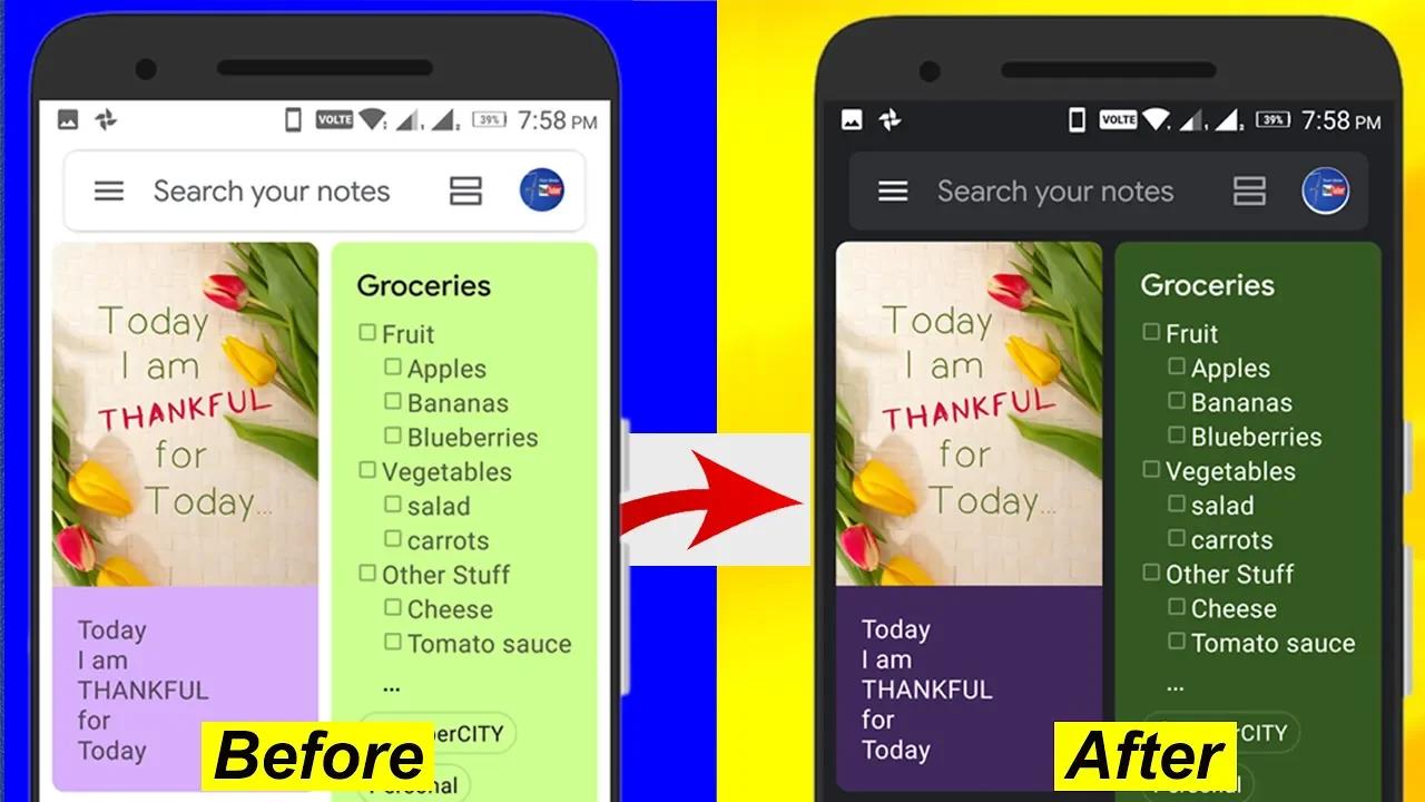 How to enable dark mode in google keep : The google keep notes dark ...