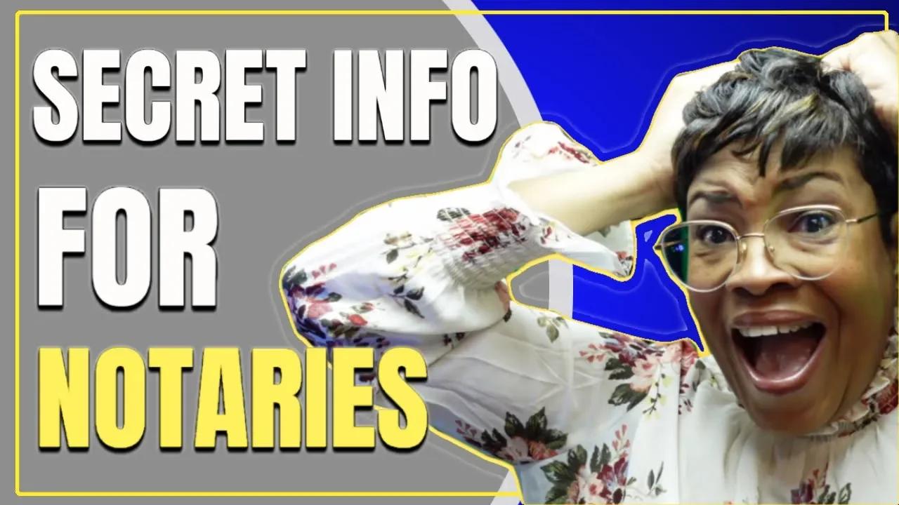 Secret Information For Notary Signing Agents | Solutions By TJ