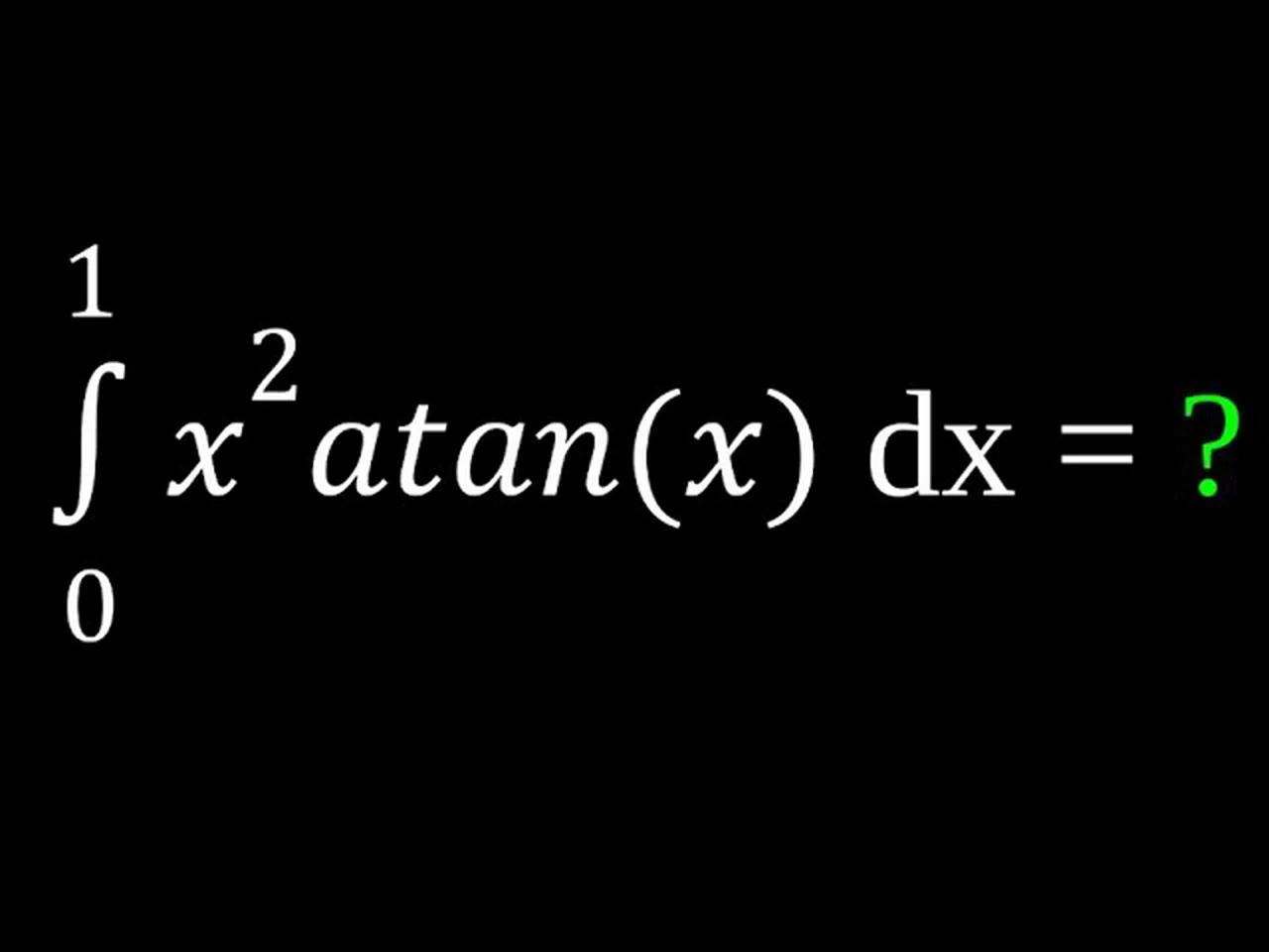 Integral of x^2 tan^-1(x) from 0 to 1