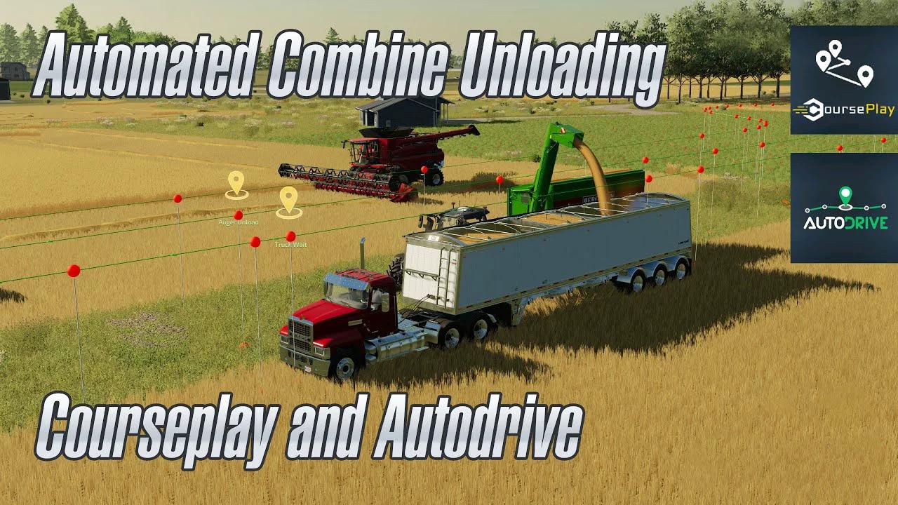 FS22 Tutorial - Automate your Harvest with Autodrive and Courseplay