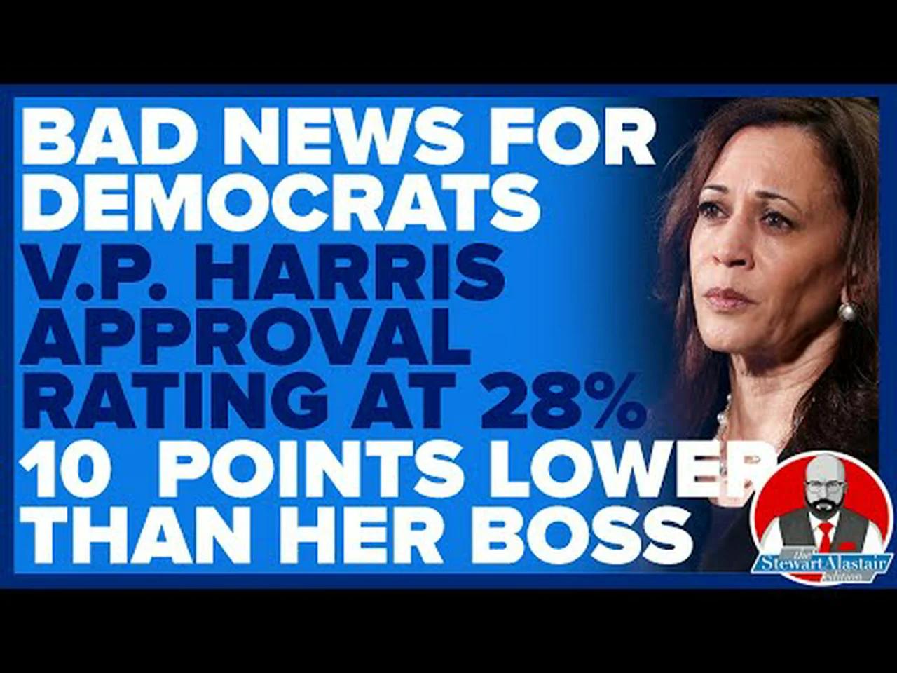 V.P. HARRIS APPROVAL RATING AT 28% 10 POINTS LOWER THAN HER BOSS | The ...