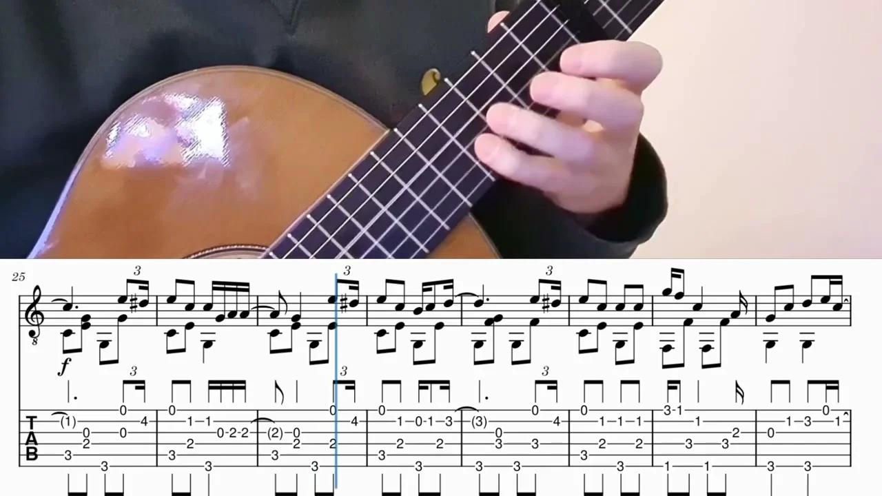 Whistle Stop - Robin Hood Theme Tabs EASY New Arrangement for Guitar