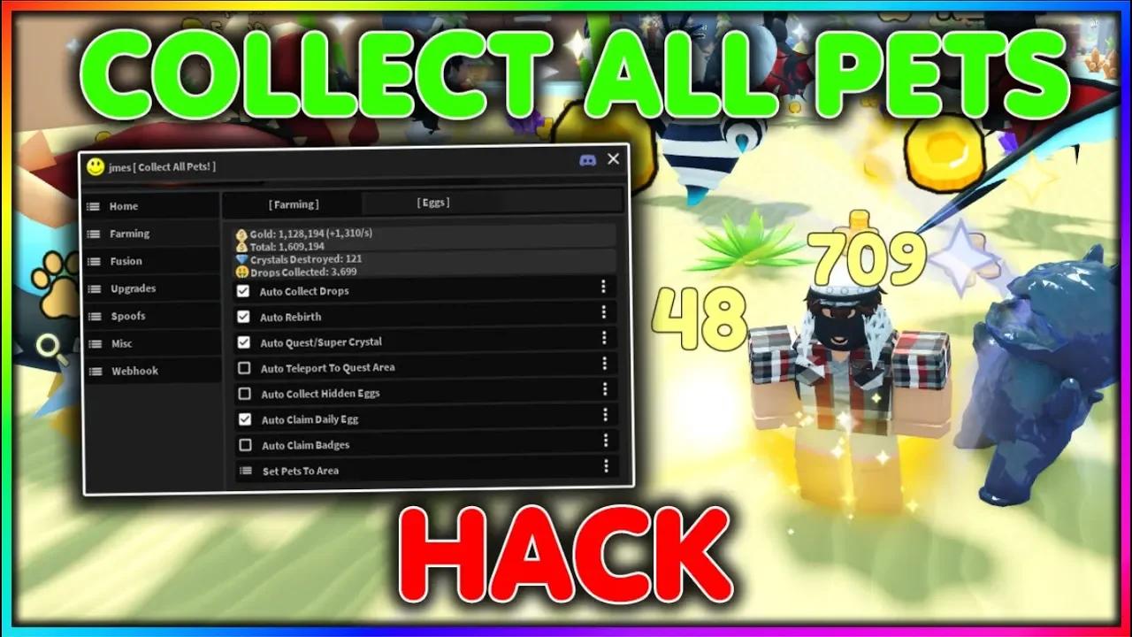 The *BEST* Roblox Collect All Pets Script Hack Gui: Auto Farm, Auto Quest, Infinite Coins (Pastebin)