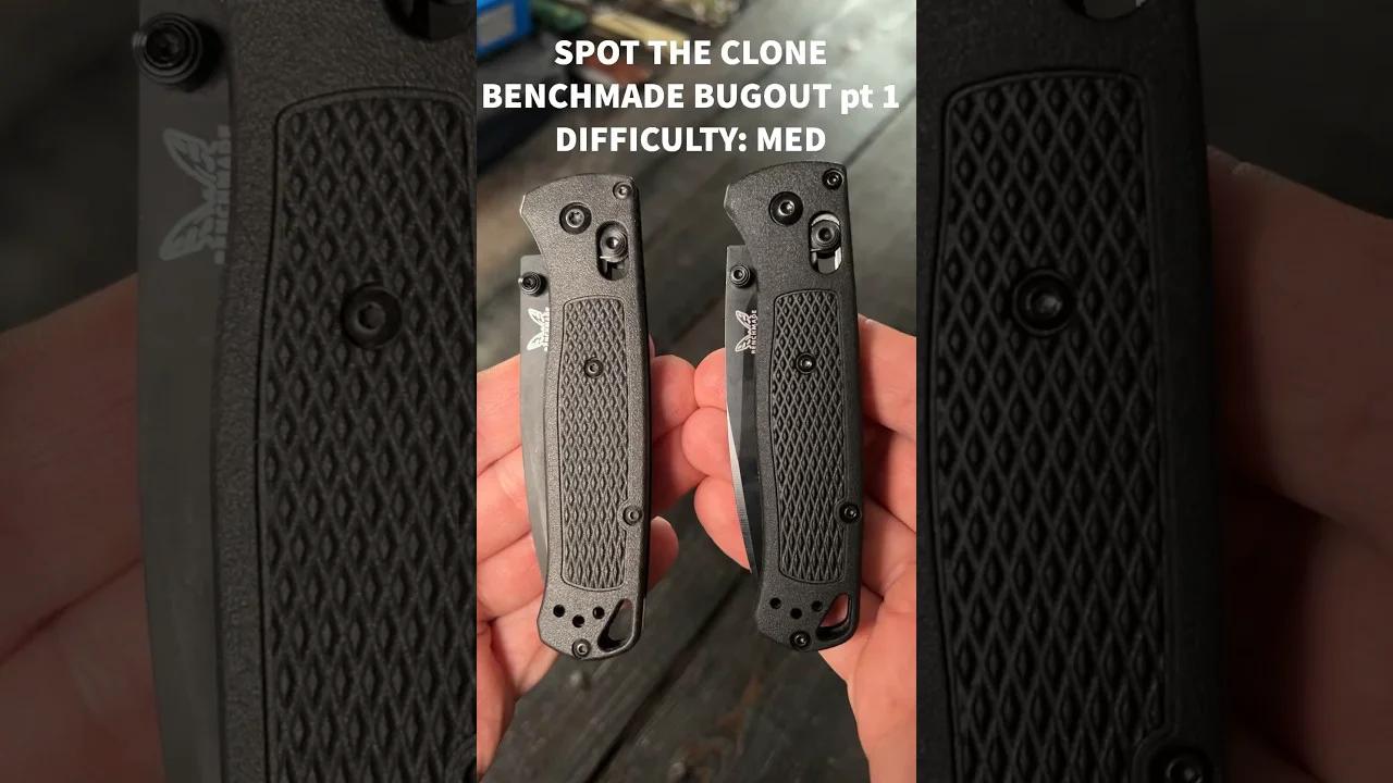 Spot the Clone! Benchmade Bugout | Which is the fake Bugout bought from ...