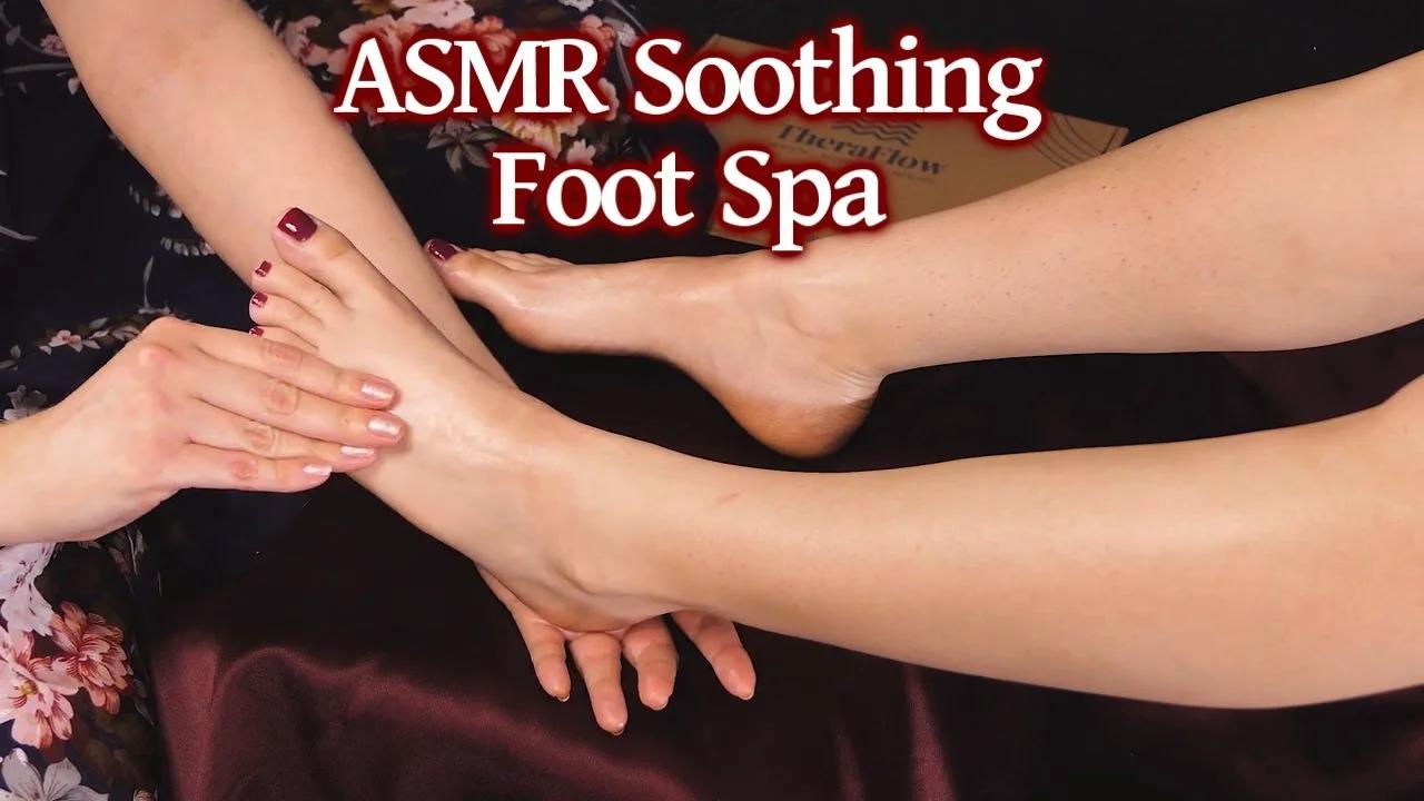 ASMR Foot Spa Soothing Massage w/ Whispers, Lotion, TheraFlow Massager ...