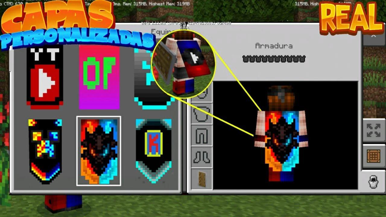COMO TENER CAPAS EN MINECRAFT PE 1.11 - CAPAS FOR MCPE