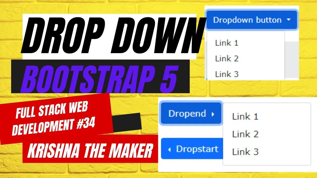 Bootstrap Dropdown Menu Tutorial Full Stack Web Development Html5css3 Javascript