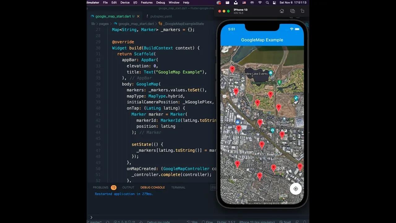 Flutter Ui Google Map Package Example