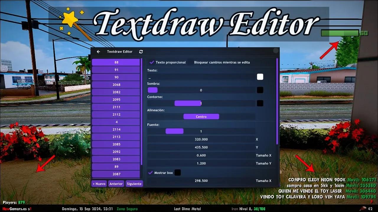 [LUA] Textdraw Editor/Creador - SAMP 0.3.7