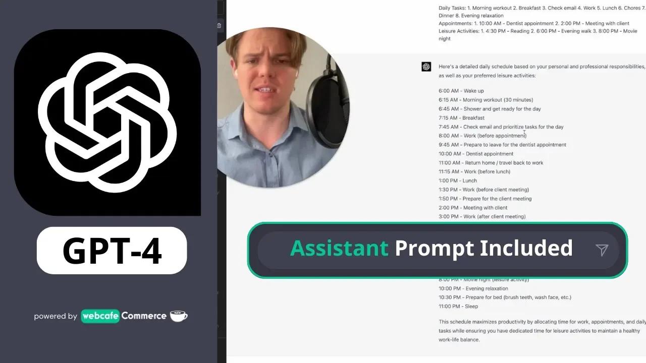 How to use ChatGPT-4 for Assistance: Personal Daily Planner Creation [GPT4 Prompt Included]