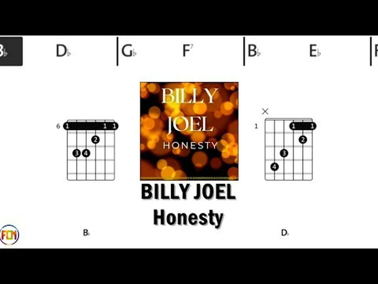 BILLY JOEL Honesty GUITAR CHORDS & LYRICS