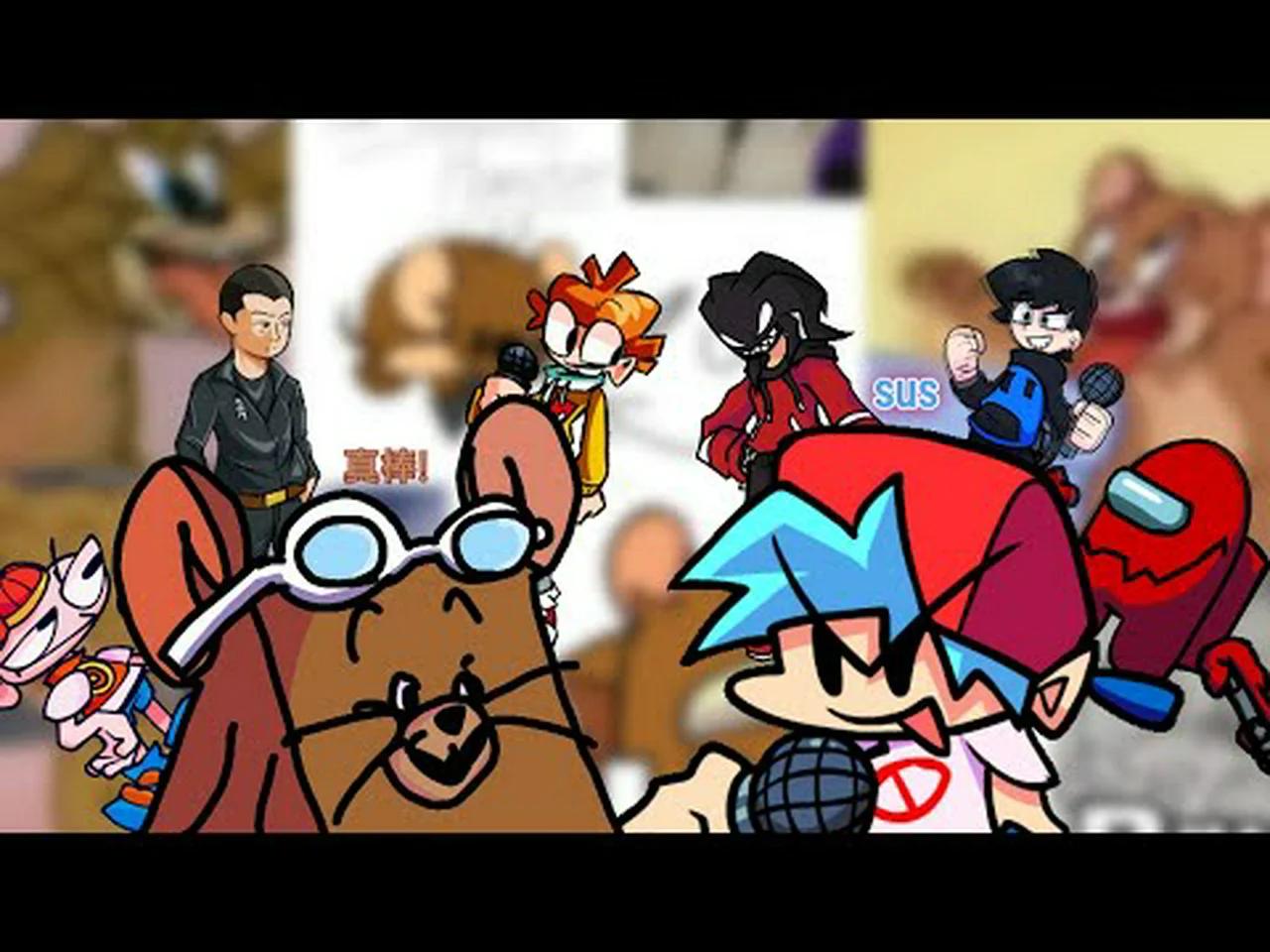 FNF' Meme Mania, but every turn, another character sings it.