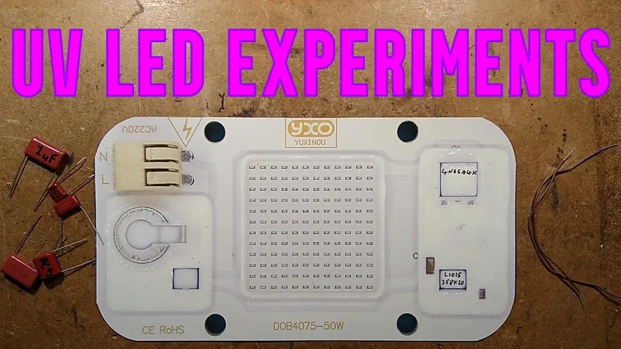 High power ultraviolet LED experiments