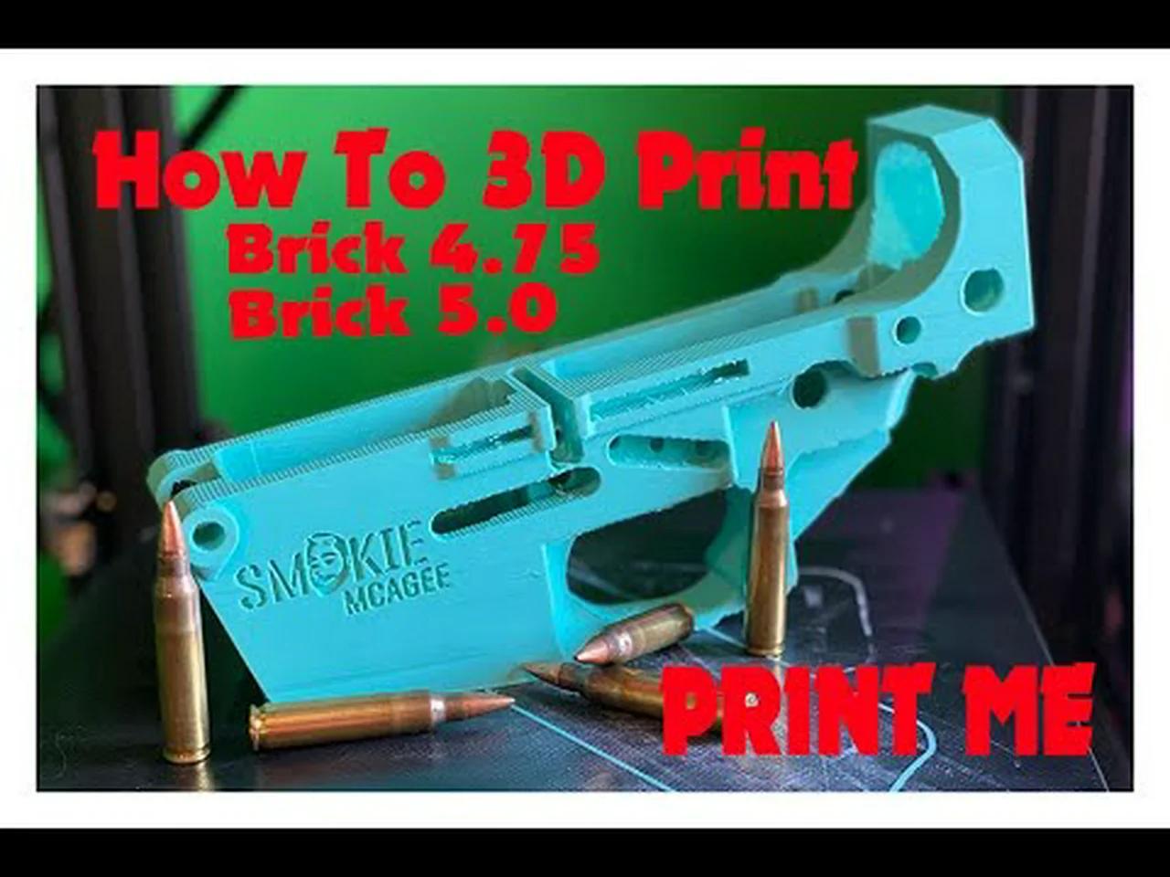 How To 3D Print AR15 Lower! Brick 4.75/5.0! Ender 3v2! Start to cleanup. 3D Printed Guns