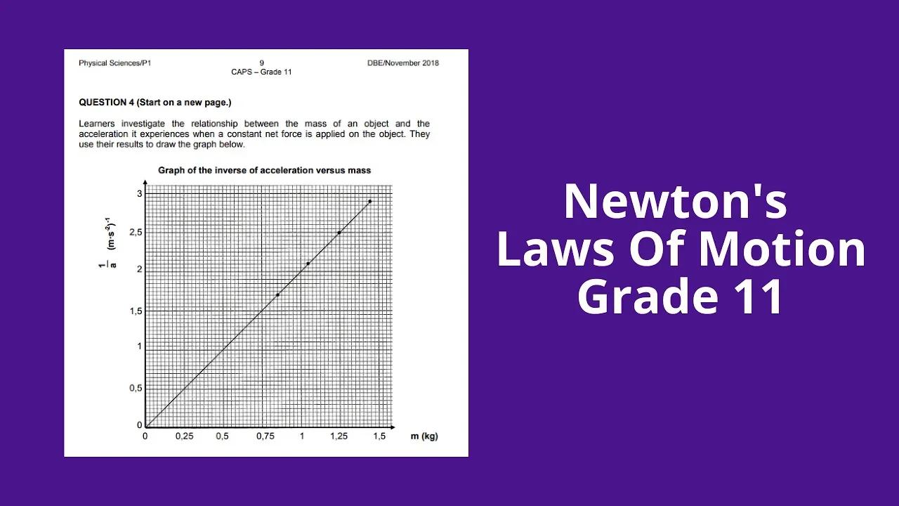 Newton's Laws Of Motion Grade 11 Physical Sciences Paper 1 November ...
