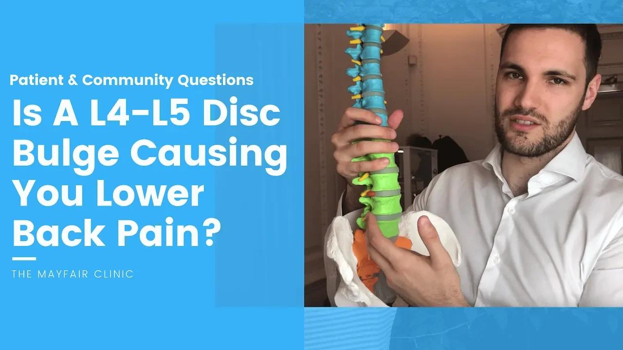 Is a L4 L5 low back disc bulge causing low back disc pain?