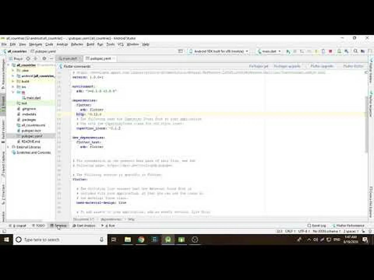 How to add package in flutter app