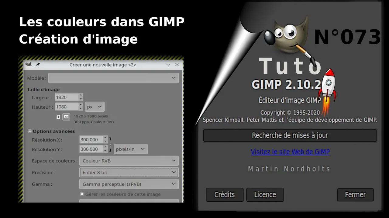 Tuto Gimp 2 10 pour débutant – 073 – Les couleurs – création image