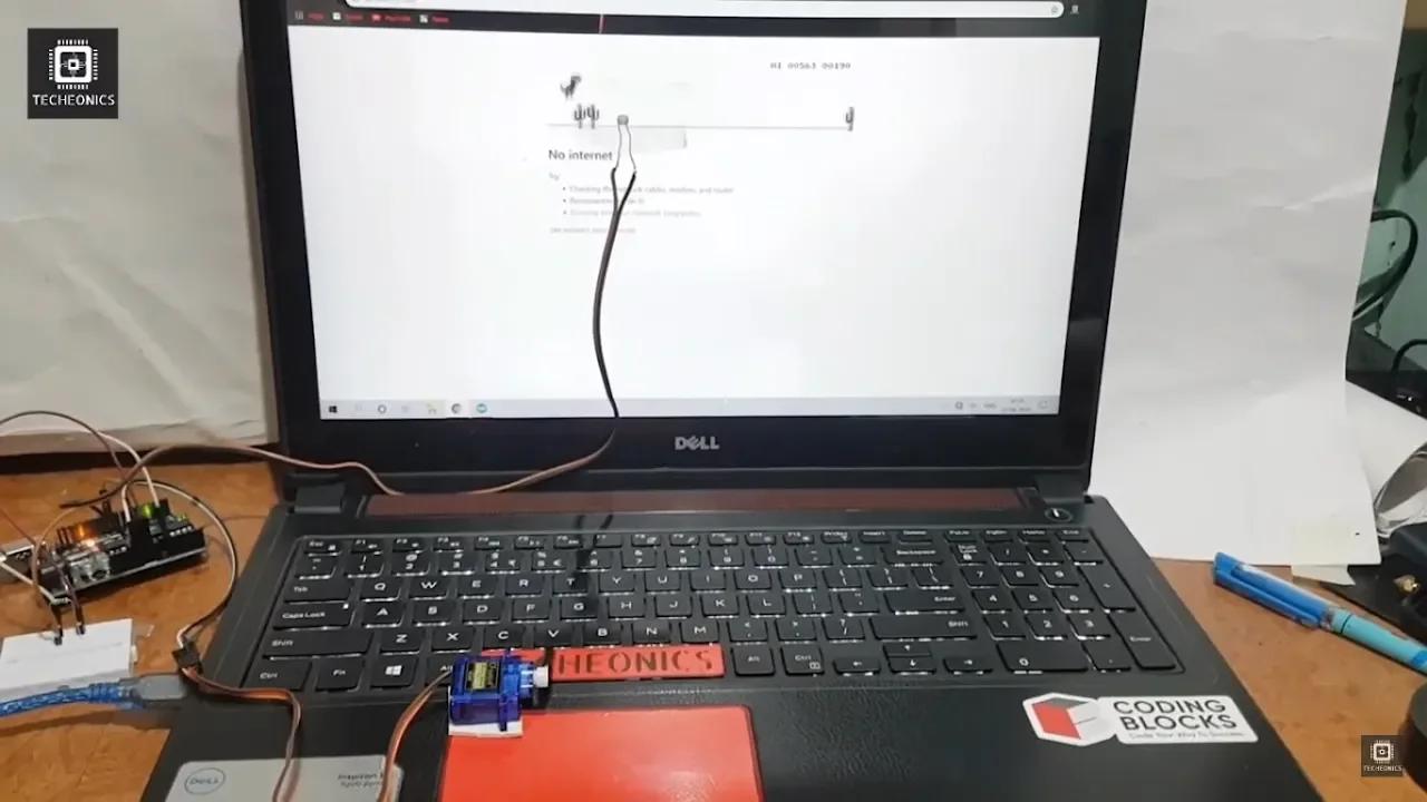 Arduino Dinosaur Automatic #Game With Servo Motor #1000ArduinoDinosaur