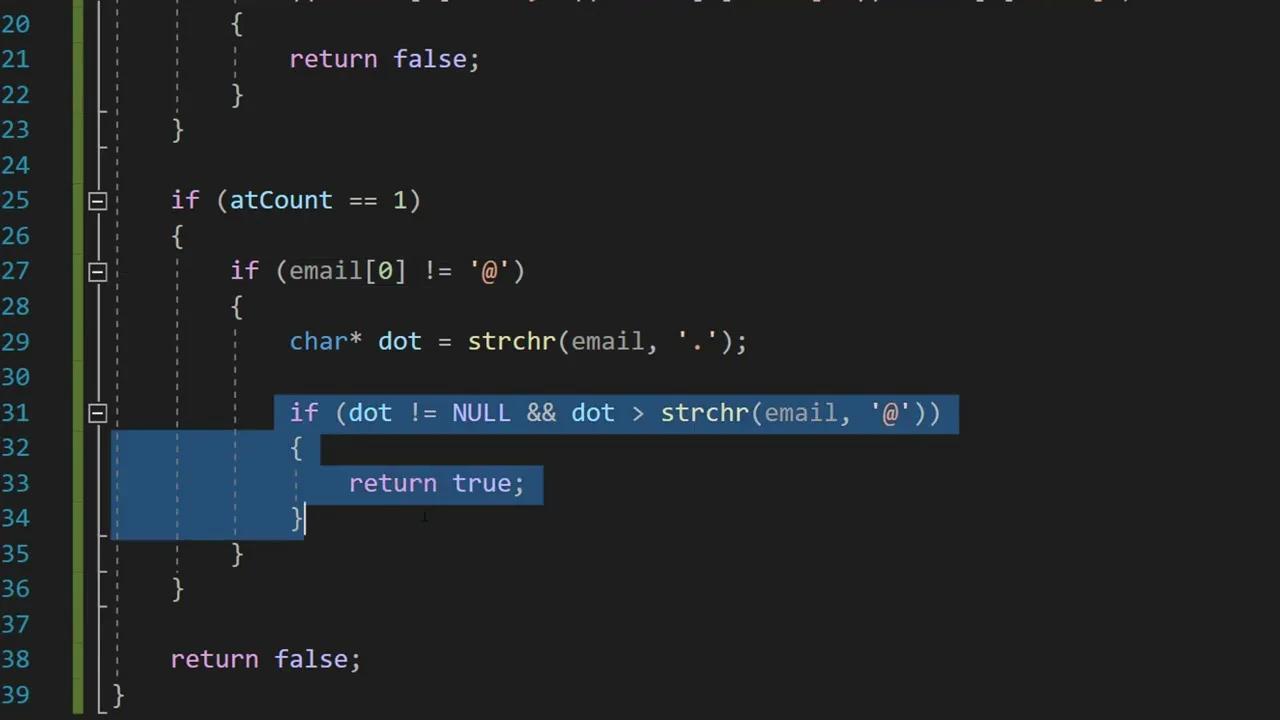 How to Validate an Email Address Using C