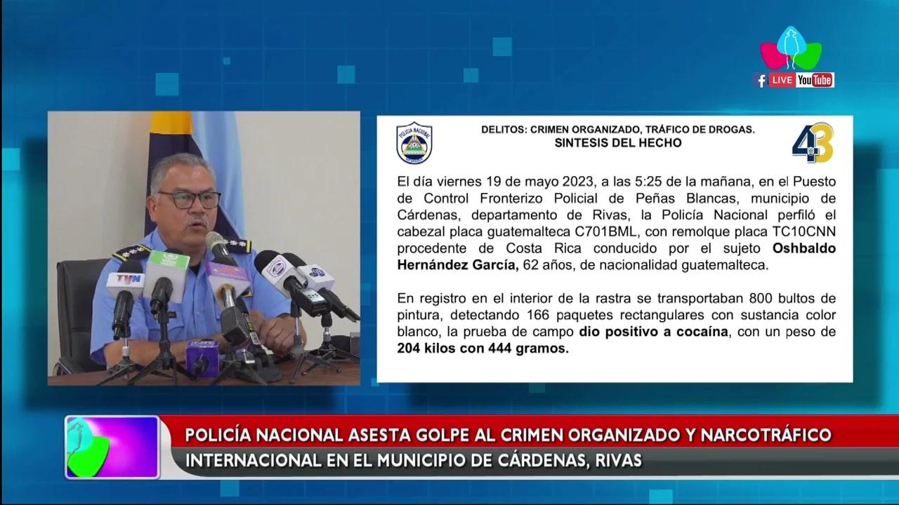 Policía de Nicaragua asesta golpe al crimen organizado y narcotráfico en Cárdenas, Rivas
