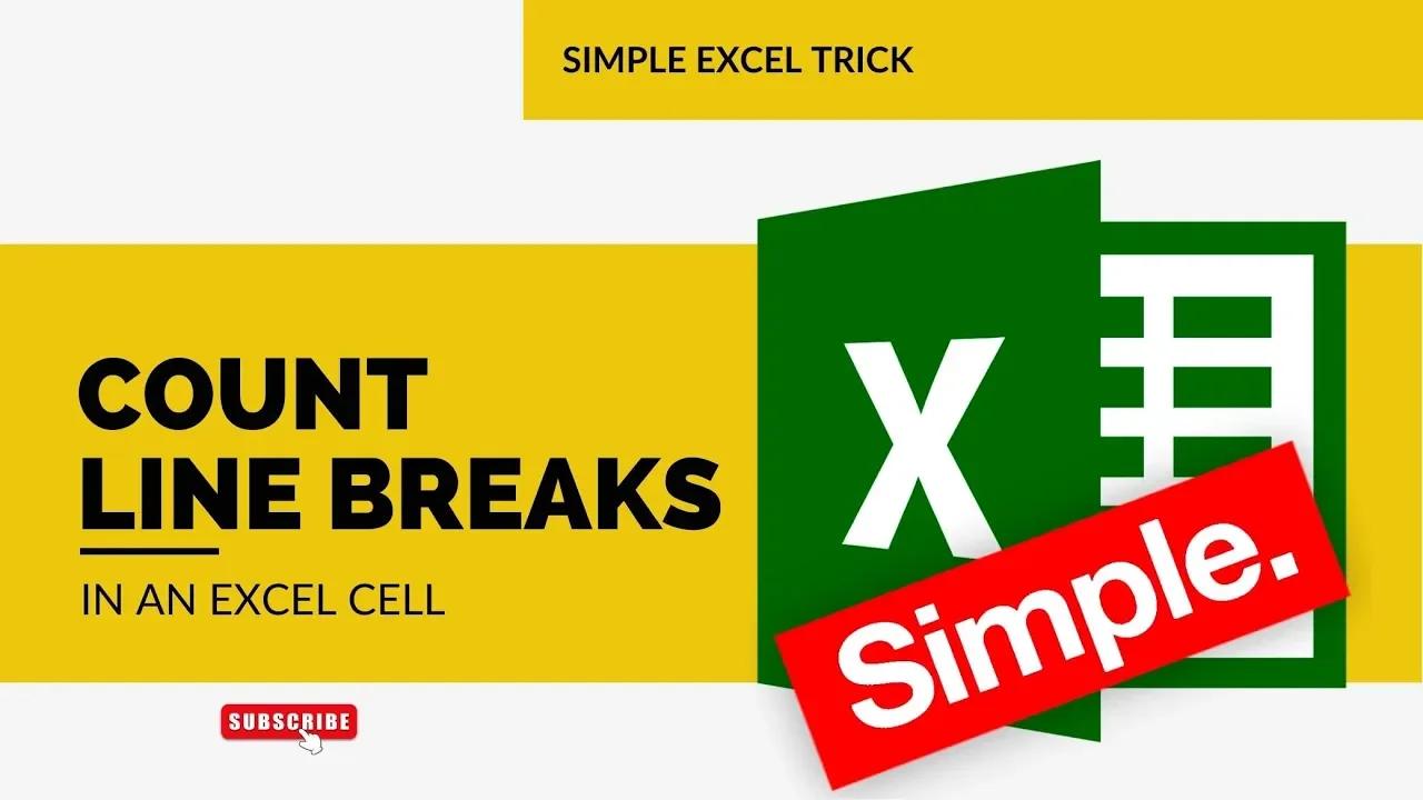 Can We Count The Number Of Line Breaks In An Excel Cell Msexcel Exceltricks