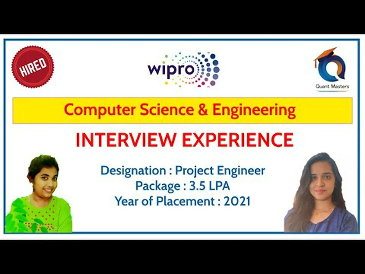 Wipro Interview Experience - 2022 | Designation: Project Engineer