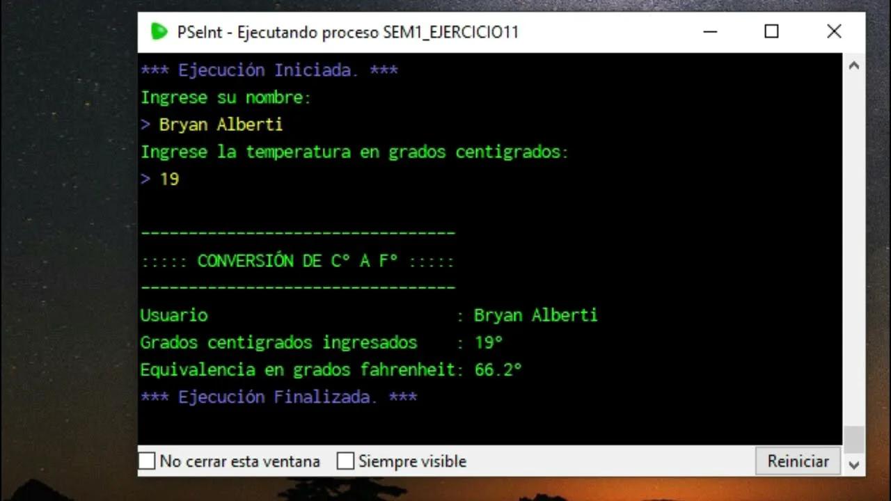 Convertir Grados Centígrados a Fahrenheit ☀🚀 PSEINT - Semana 1 ...