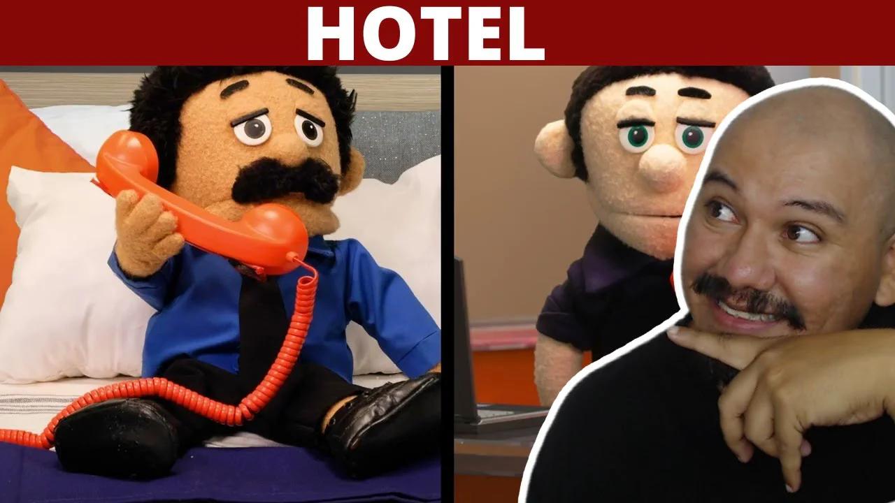 Hotel | YouTube Creator Awkward Puppets Hotel Reaction