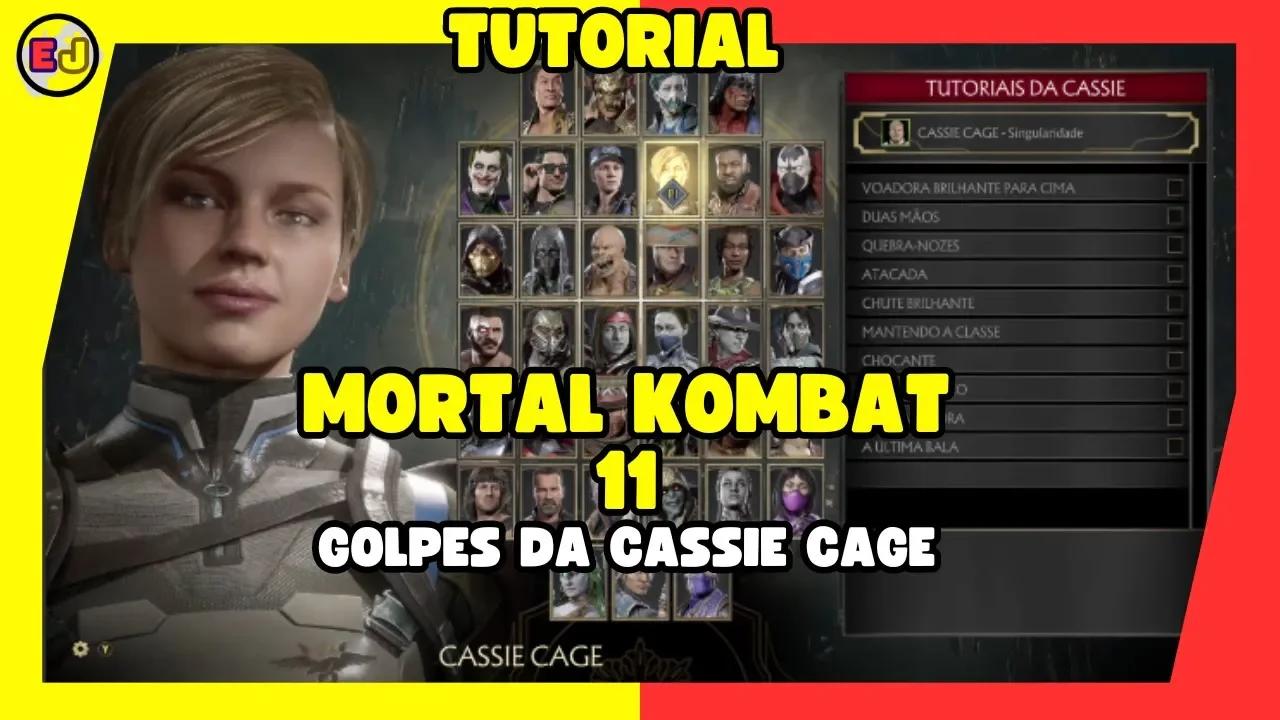 Mortal Kombat 11 - Tutorial - Movimentos Cassie Cage