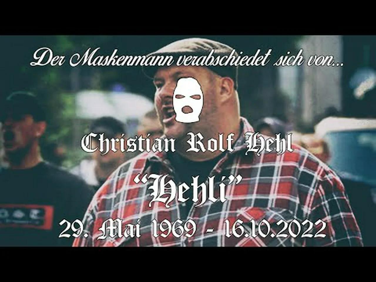 Der Maskenmann verabschiedet sich bei Christian Rolf Hehl "Hehli" 29 ...