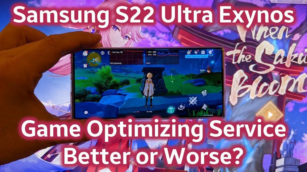 Samsung S22 Ultra Exynos - Game Optimizing Service - Better or Worse? Genshin Impact!