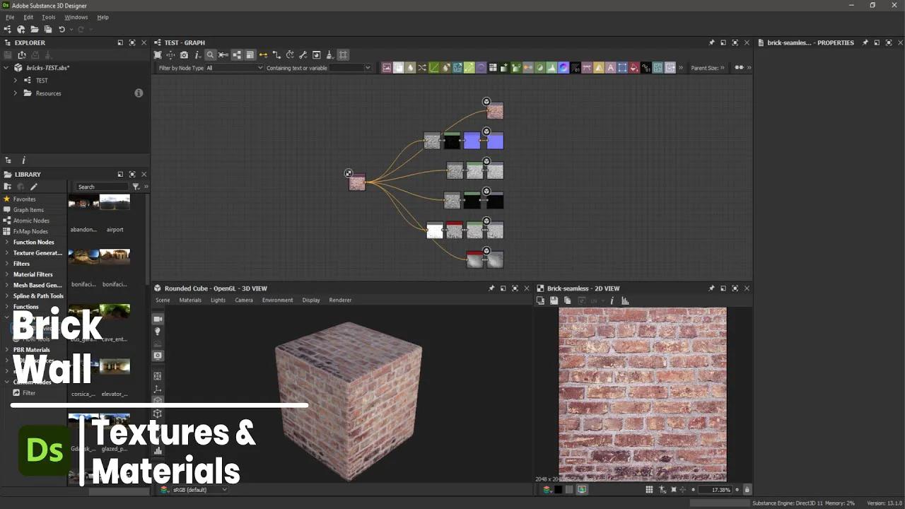 Making brick wall texture maps from an image in Substance Designer # ...