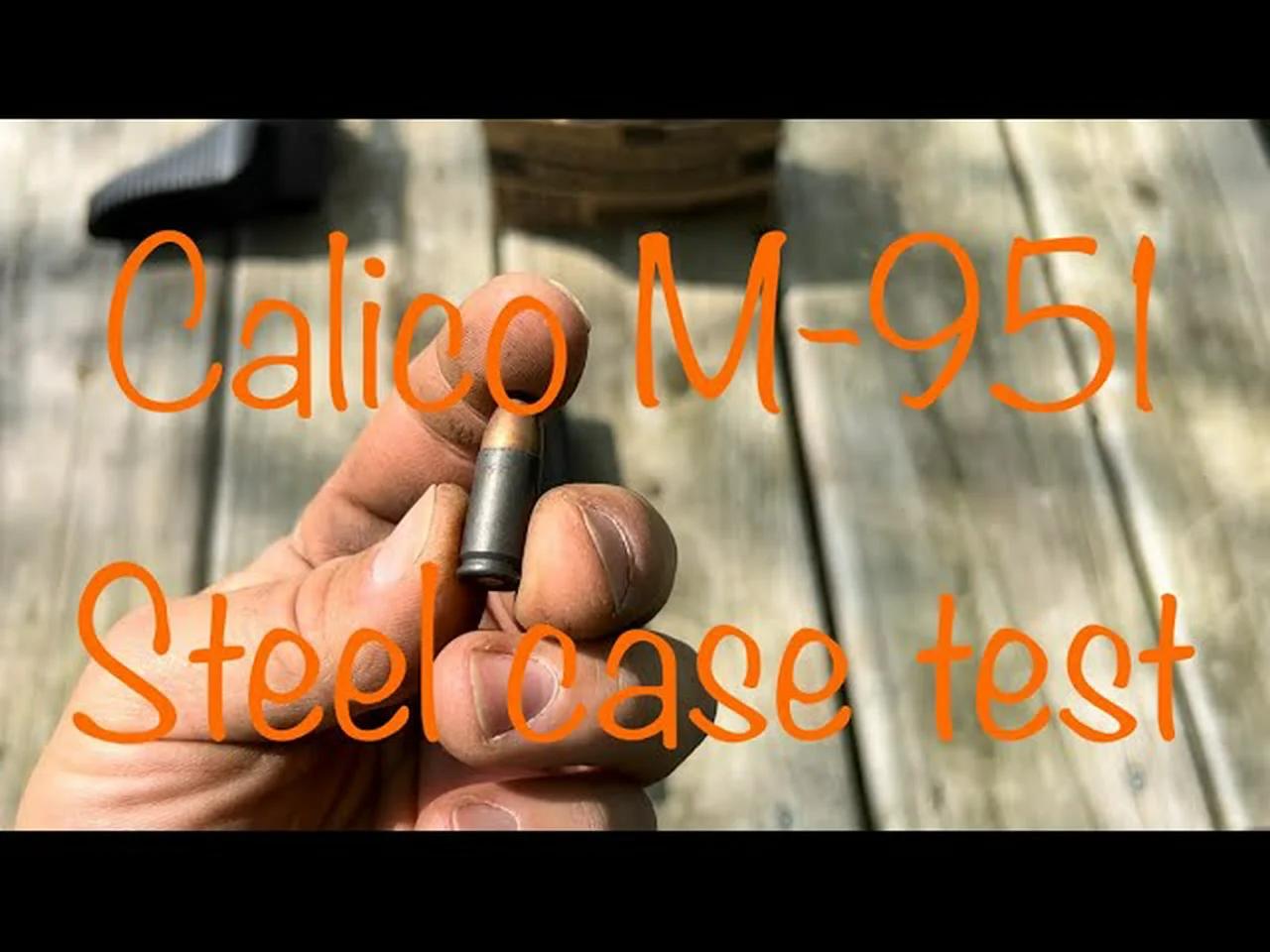Calico M-951 steel case reliability test/ field strip