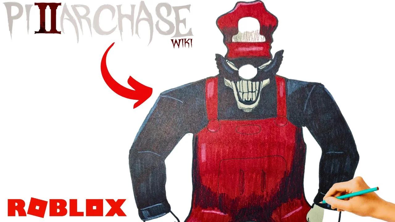 Como DIBUJAR a MX de PILLAR CHASE 2 Roblox (Mario) How to DRAW MX from ...