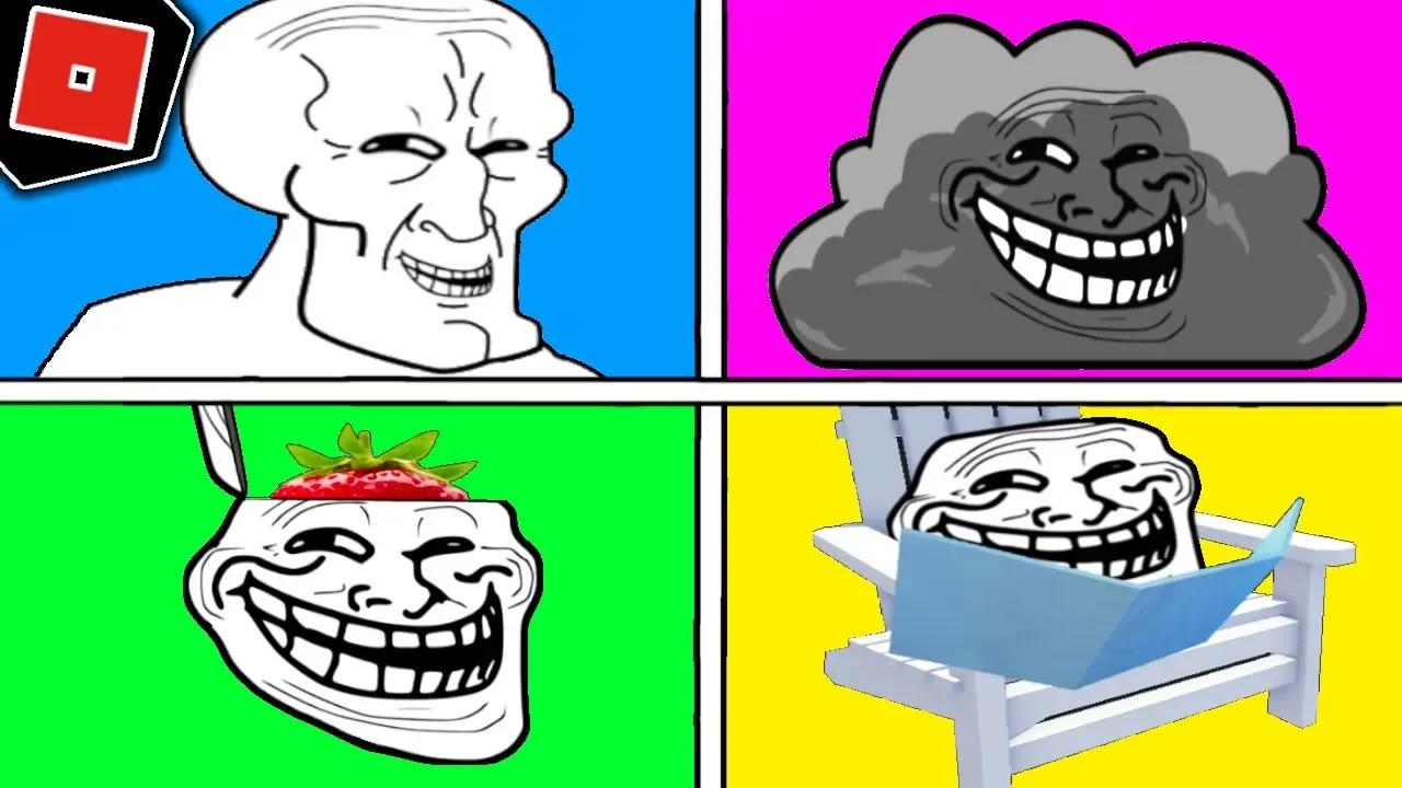 How to get 4 NEW TROLLFACES Badges in FIND THE TROLLFACES - Roblox