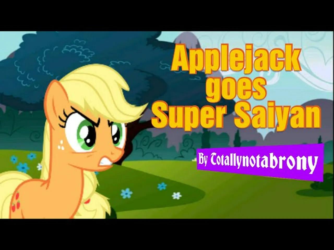 Applejack Goes Super Saiyan by totallynotabrony