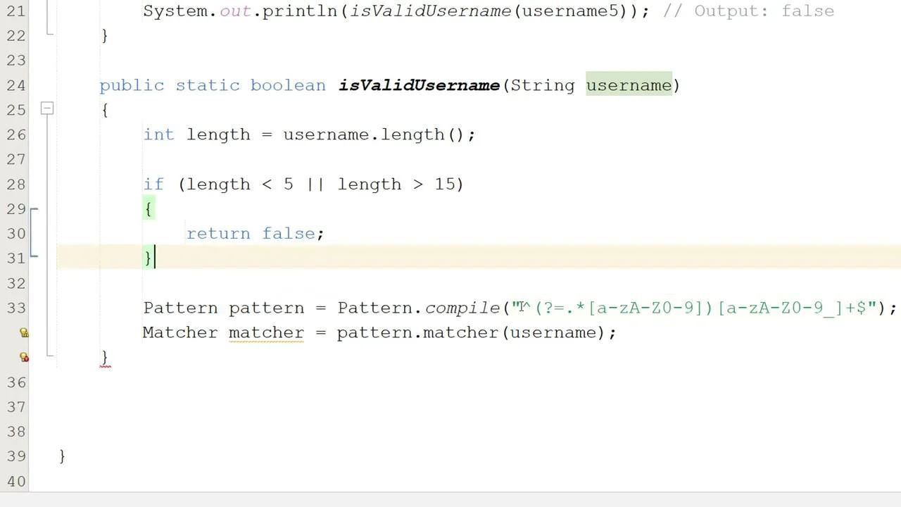 How To Validate A Username Using Java Simple