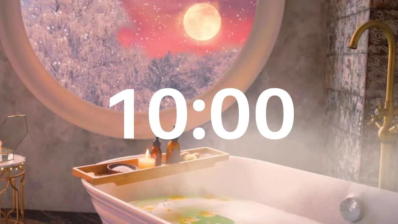 10 MINUTE TIMER - RELAXING 10 MINUTE COUNTDOWN - Bath Ambience with ...