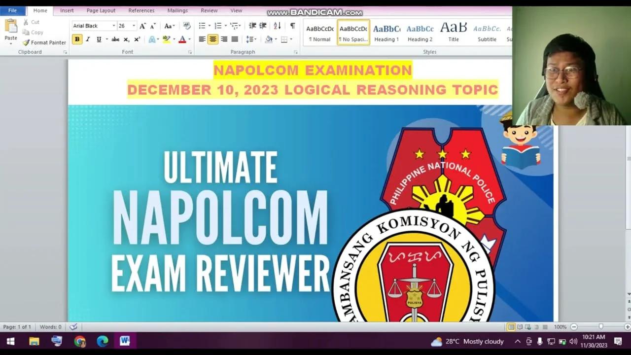Napolcom Final Coaching Review (Logical Reasoning-Inductive) for ...