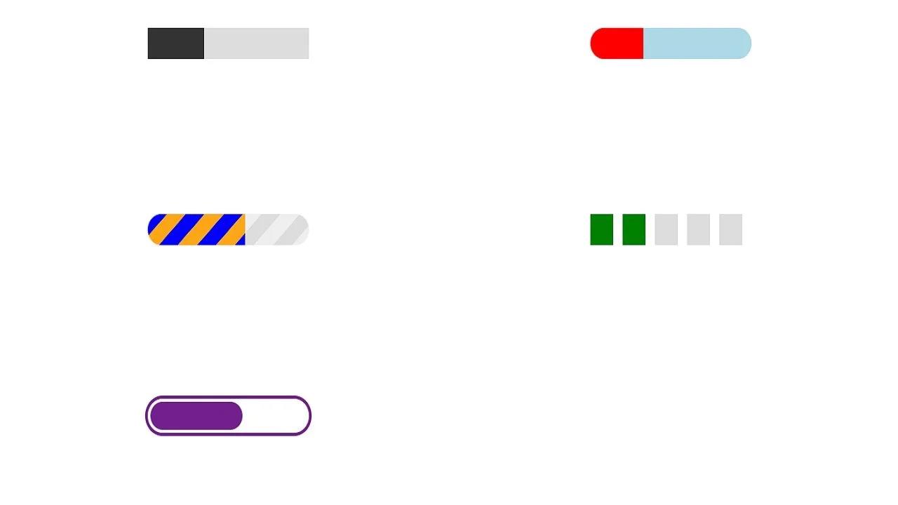 5 progress bar #css #html